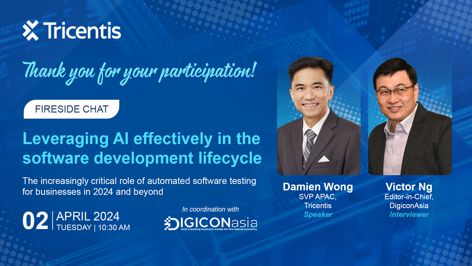 Fireside Chat: Leveraging AI Effectively in the Software Development Lifecycle | DigiconAsia